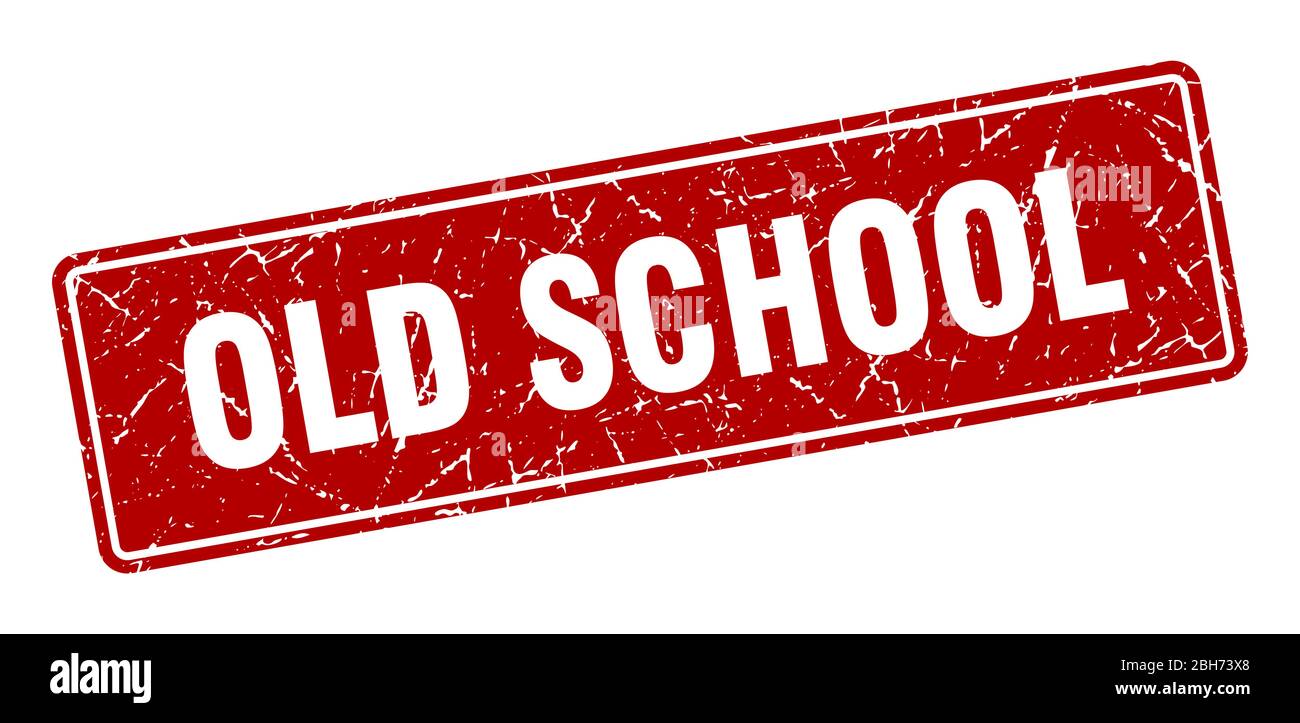 old school stamp. old school vintage red label. Sign Stock Vector Image ...