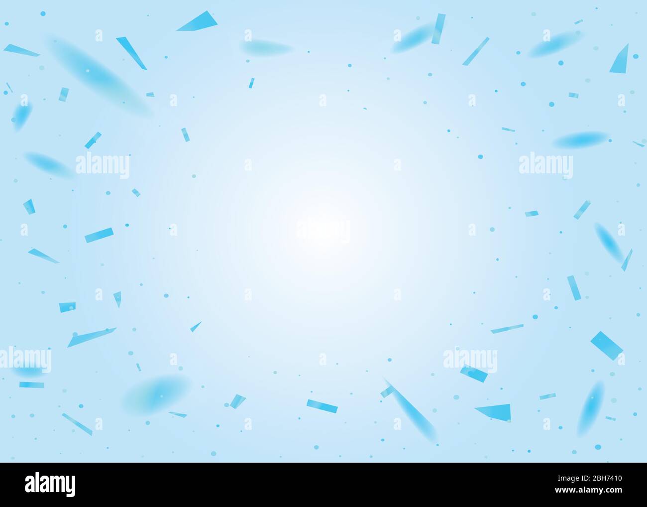 The vector gradient blank party template background with blue confetti ...