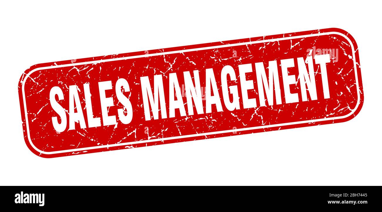sales management stamp. sales management square grungy red sign Stock ...