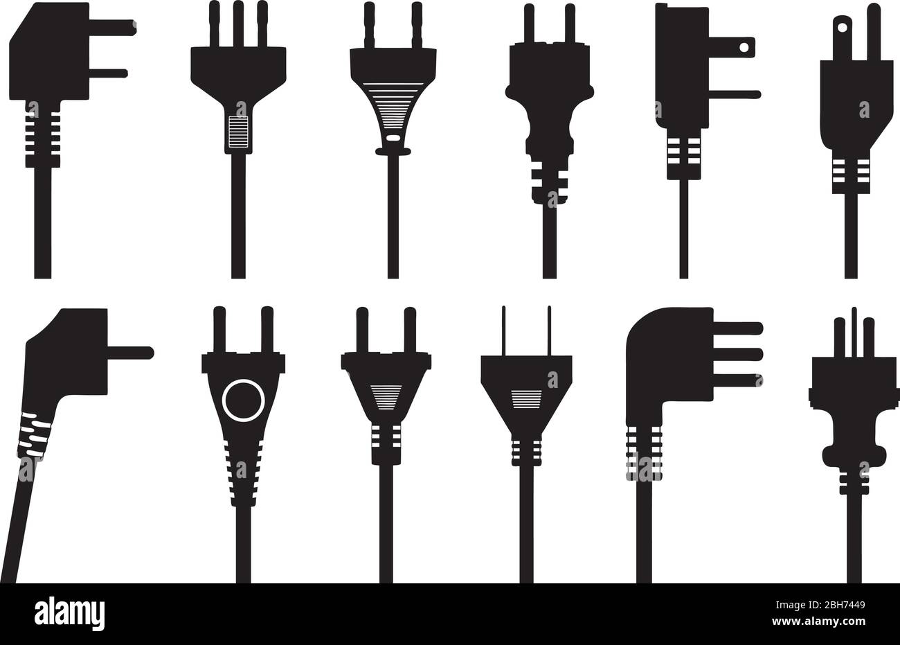 Set of different plugs isolated on white Stock Vector Image & Art - Alamy