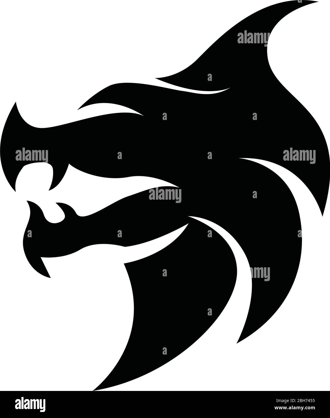 Dragon head vector image logo Stock Vector Image & Art - Alamy