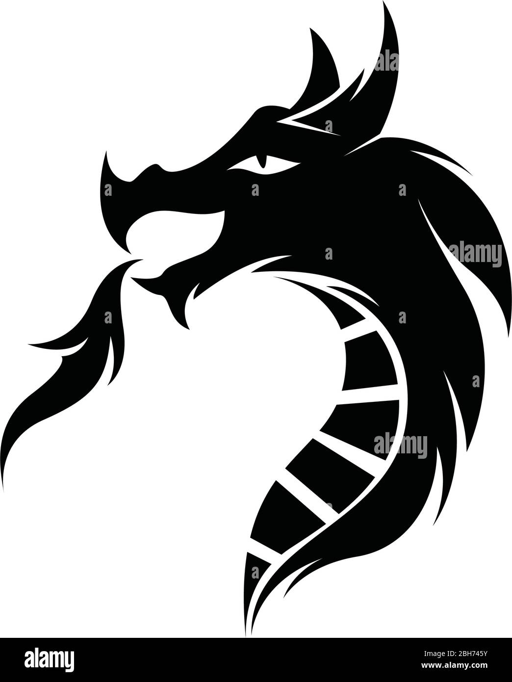 Dragon head vector image logo Stock Vector Image & Art - Alamy