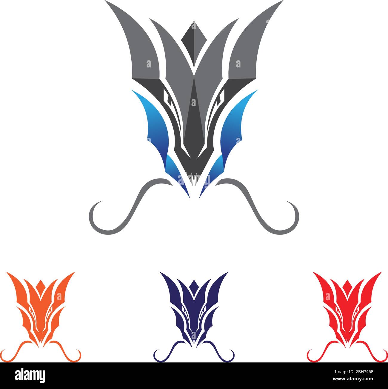 Dragon head vector image logo Stock Vector Image & Art - Alamy