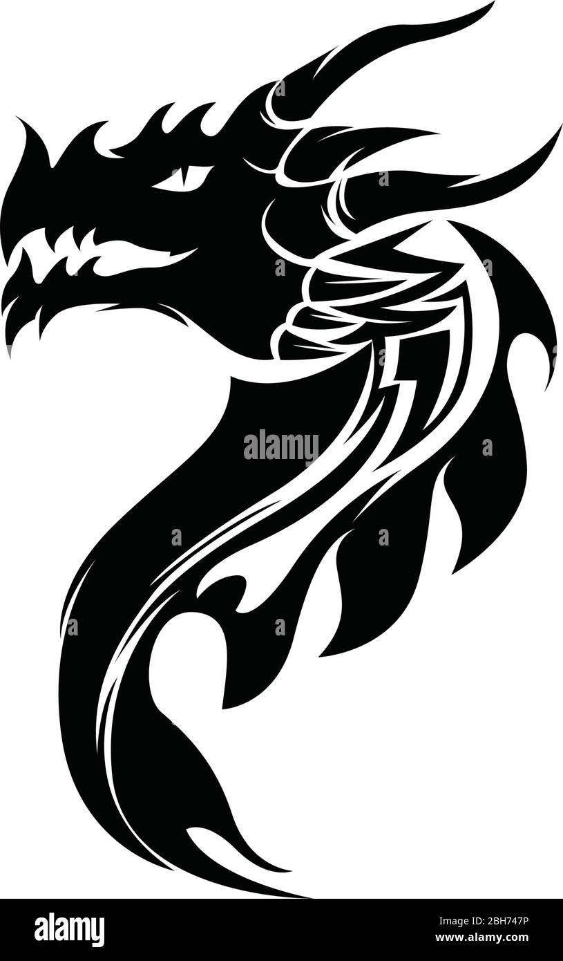 Dragon head vector image logo Stock Vector Image & Art - Alamy