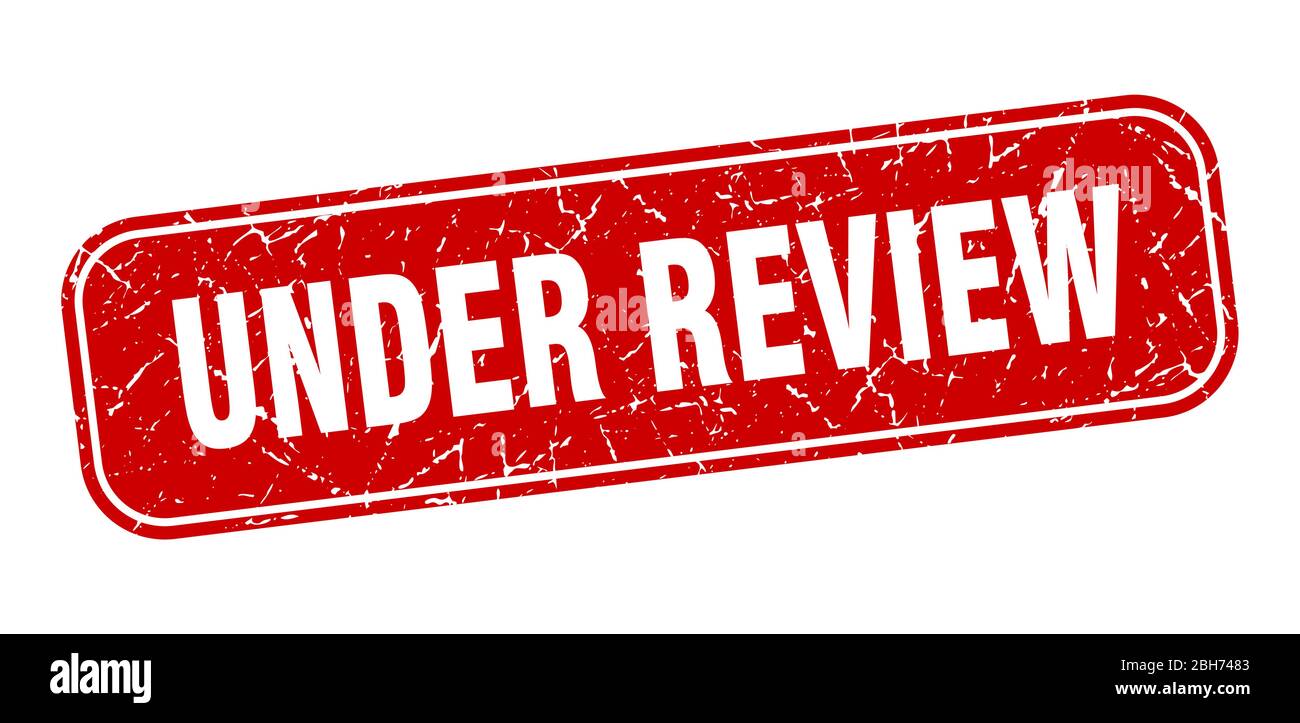under review stamp. under review square grungy red sign Stock Vector ...