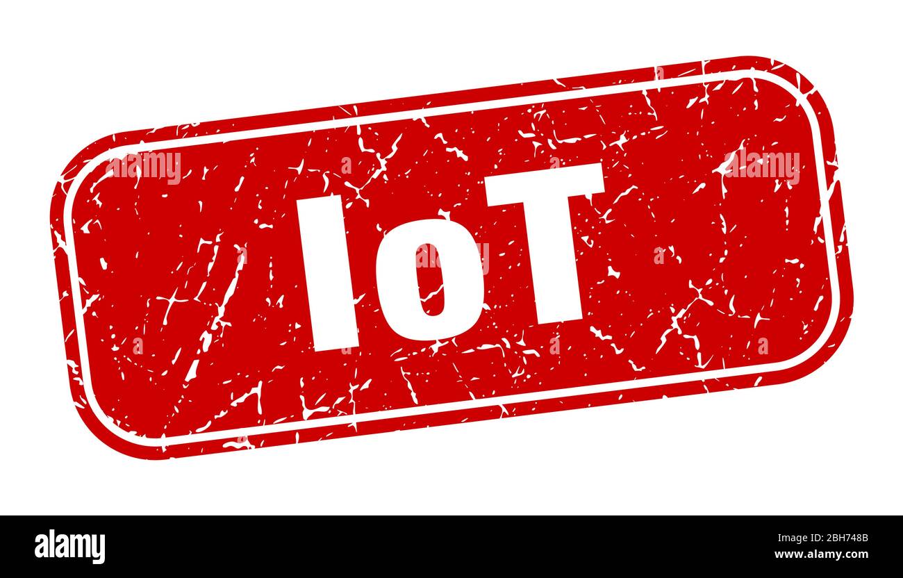 iot stamp. iot square grungy red sign Stock Vector Image & Art - Alamy