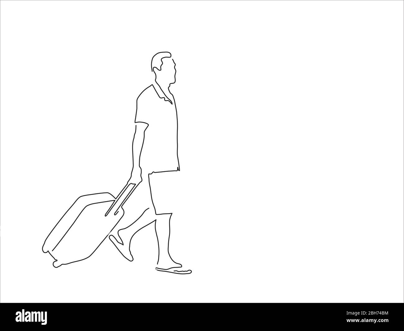 People traveling line drawing, vector illustration design Stock Vector ...