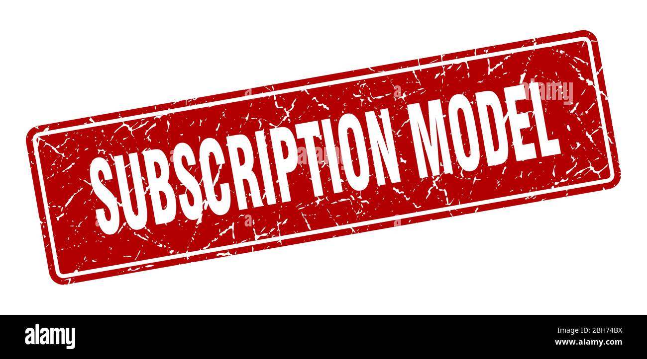 subscription model stamp. subscription model vintage red label. Sign ...