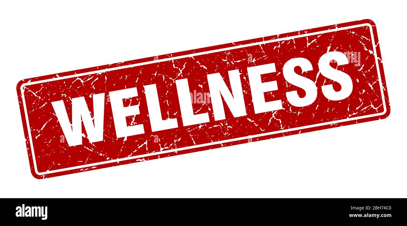 wellness stamp. wellness vintage red label. Sign Stock Vector Image ...
