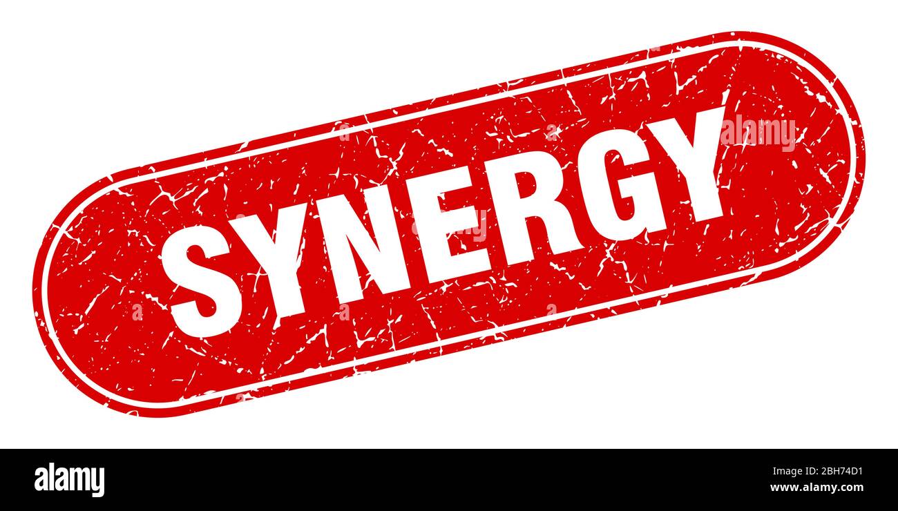 synergy sign. synergy grunge red stamp. Label Stock Vector Image & Art ...