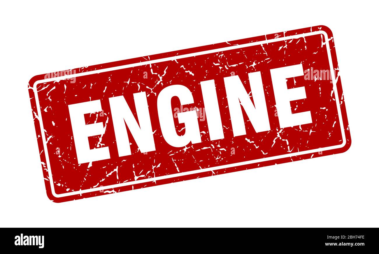 engine stamp. engine vintage red label. Sign Stock Vector Image & Art ...