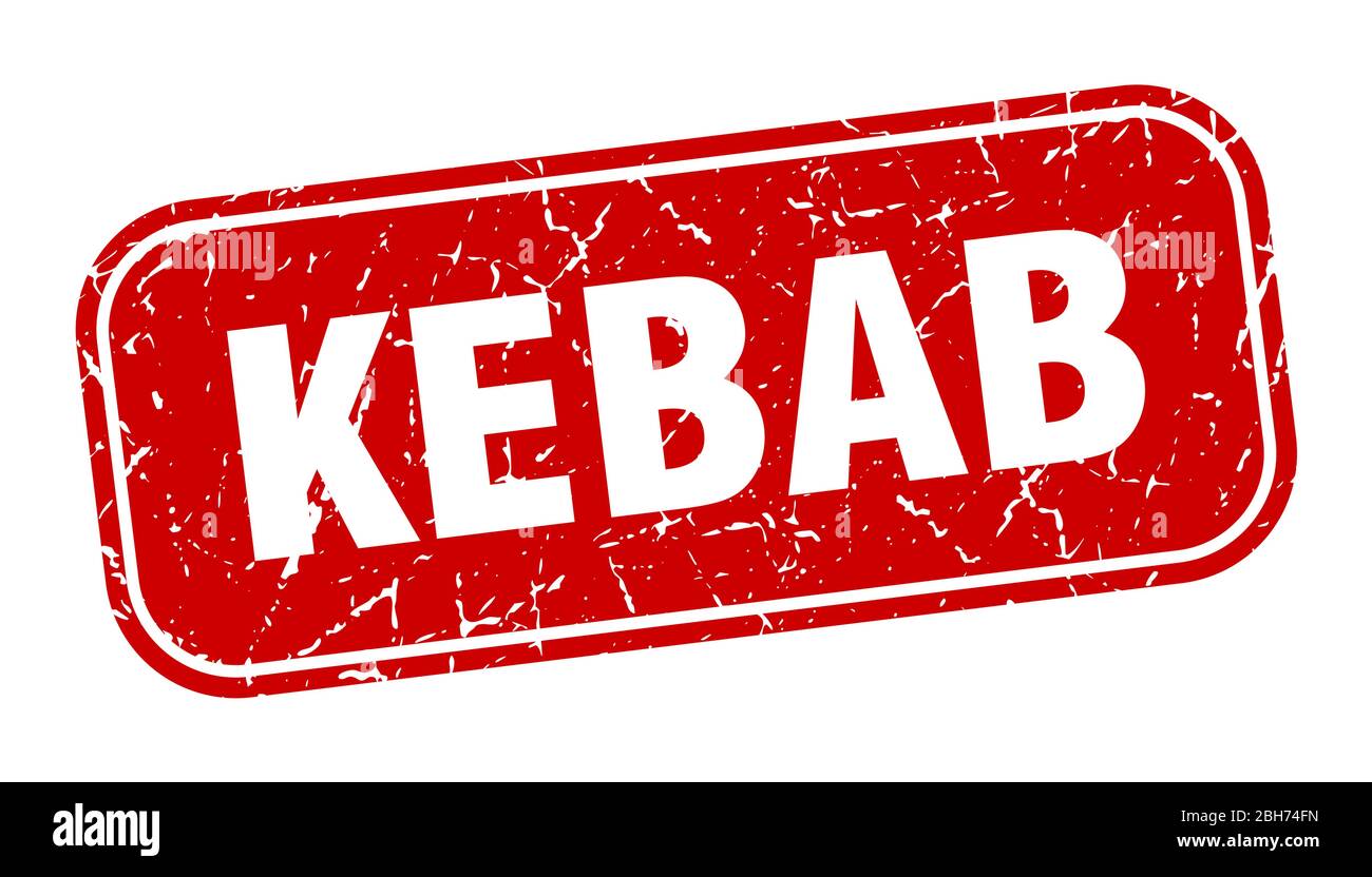 kebab stamp. kebab square grungy red sign Stock Vector Image & Art - Alamy