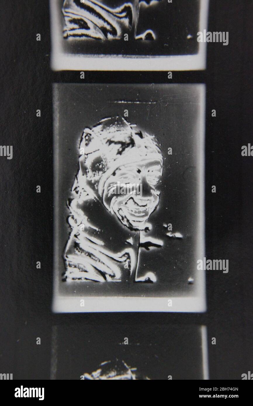 Fine 70s vintage extreme high contrast contact print photography of a ...