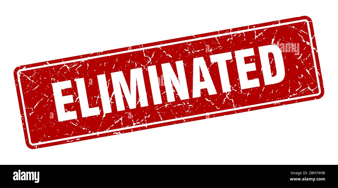 eliminated stamp. eliminated vintage red label. Sign Stock Vector Image ...