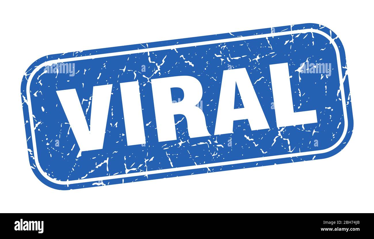 viral stamp. viral square grungy blue sign Stock Vector Image & Art - Alamy