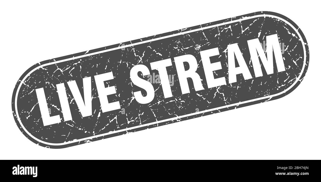 live stream sign. live stream grunge black stamp. Label Stock Vector ...
