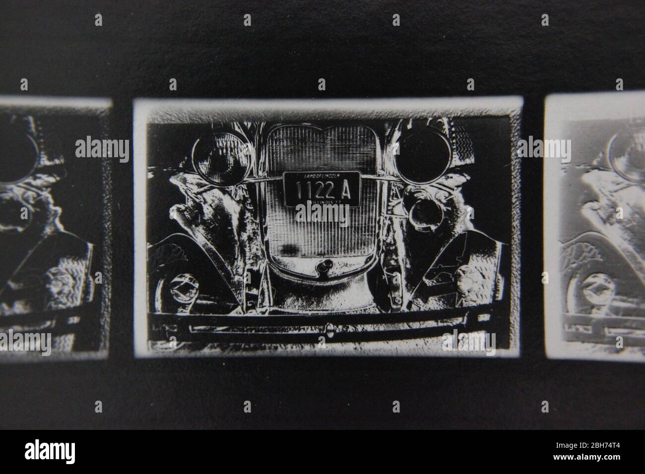 Fine 70s vintage extreme high contrast contact print photography of the ...