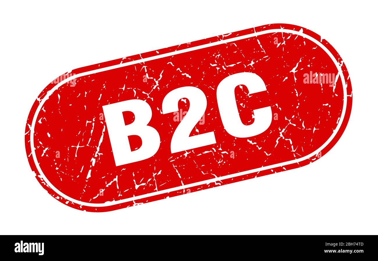 b2c sign. b2c grunge red stamp. Label Stock Vector Image & Art - Alamy