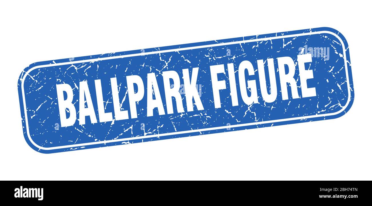 ballpark figure stamp. ballpark figure square grungy blue sign Stock ...