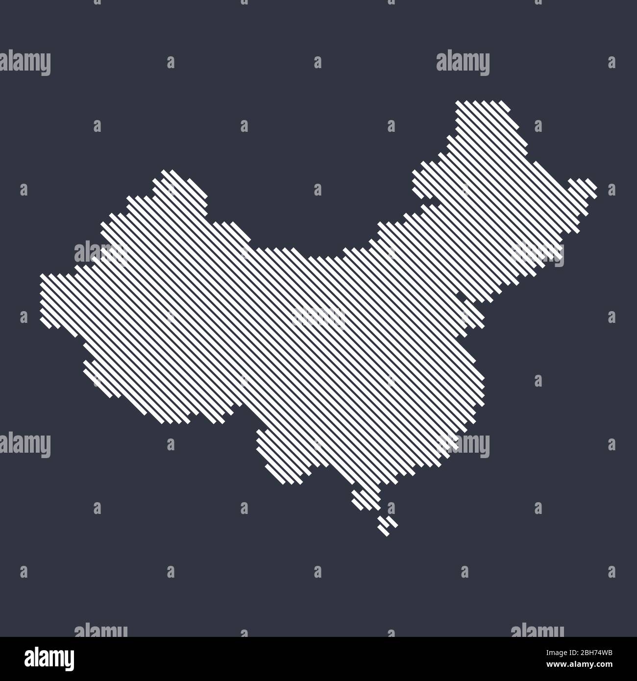 Stylized simple diagonal line map of China Stock Vector Image & Art - Alamy