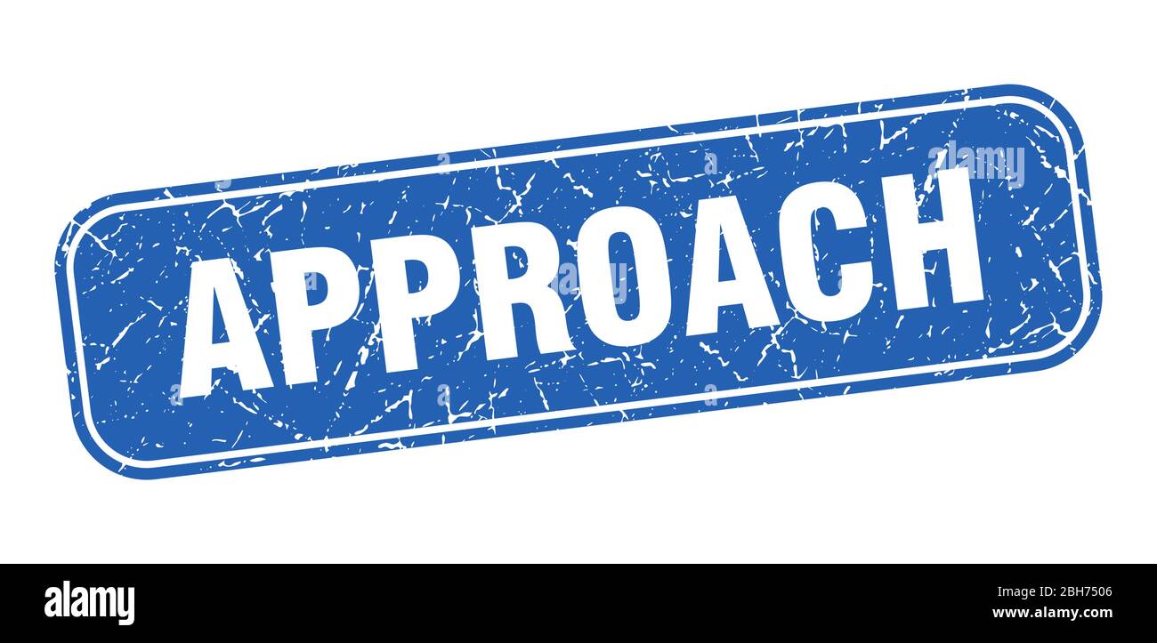 approach stamp. approach square grungy blue sign Stock Vector Image ...