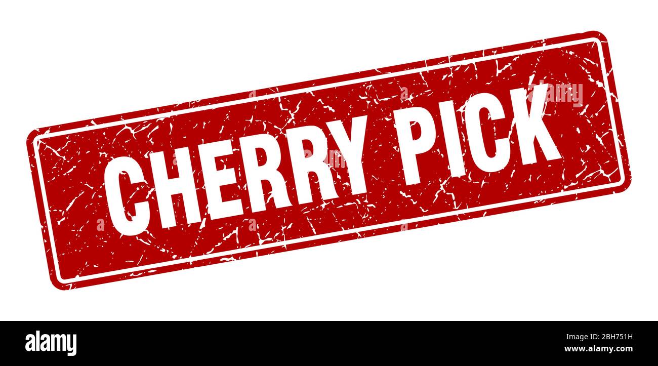 cherry pick stamp. cherry pick vintage red label. Sign Stock Vector ...