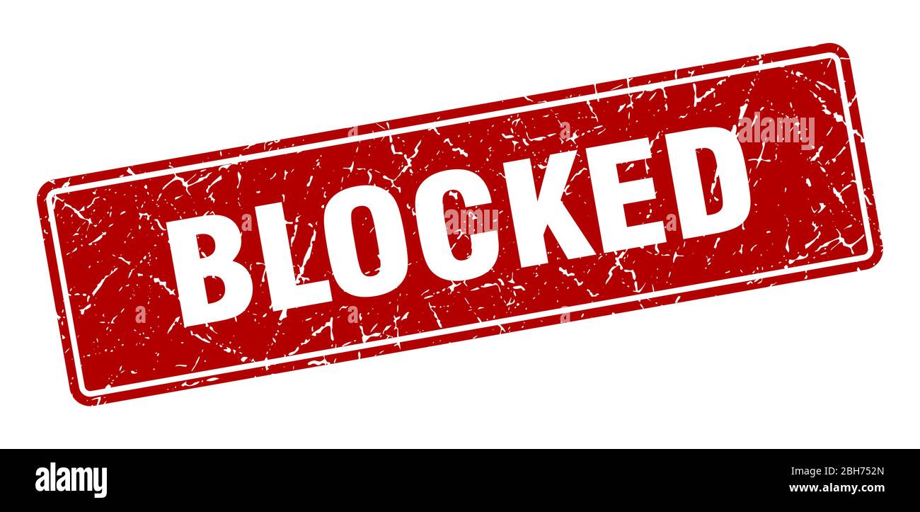 blocked stamp. blocked vintage red label. Sign Stock Vector Image & Art ...