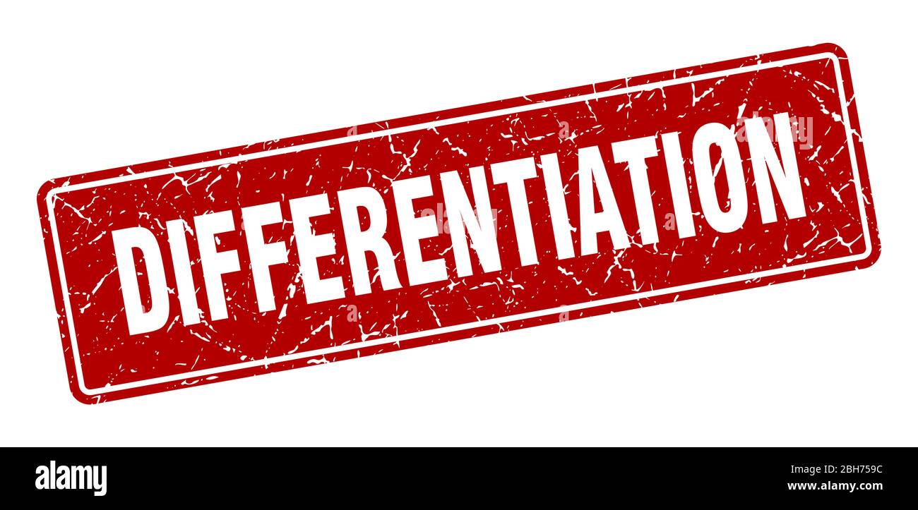 differentiation stamp. differentiation vintage red label. Sign Stock ...