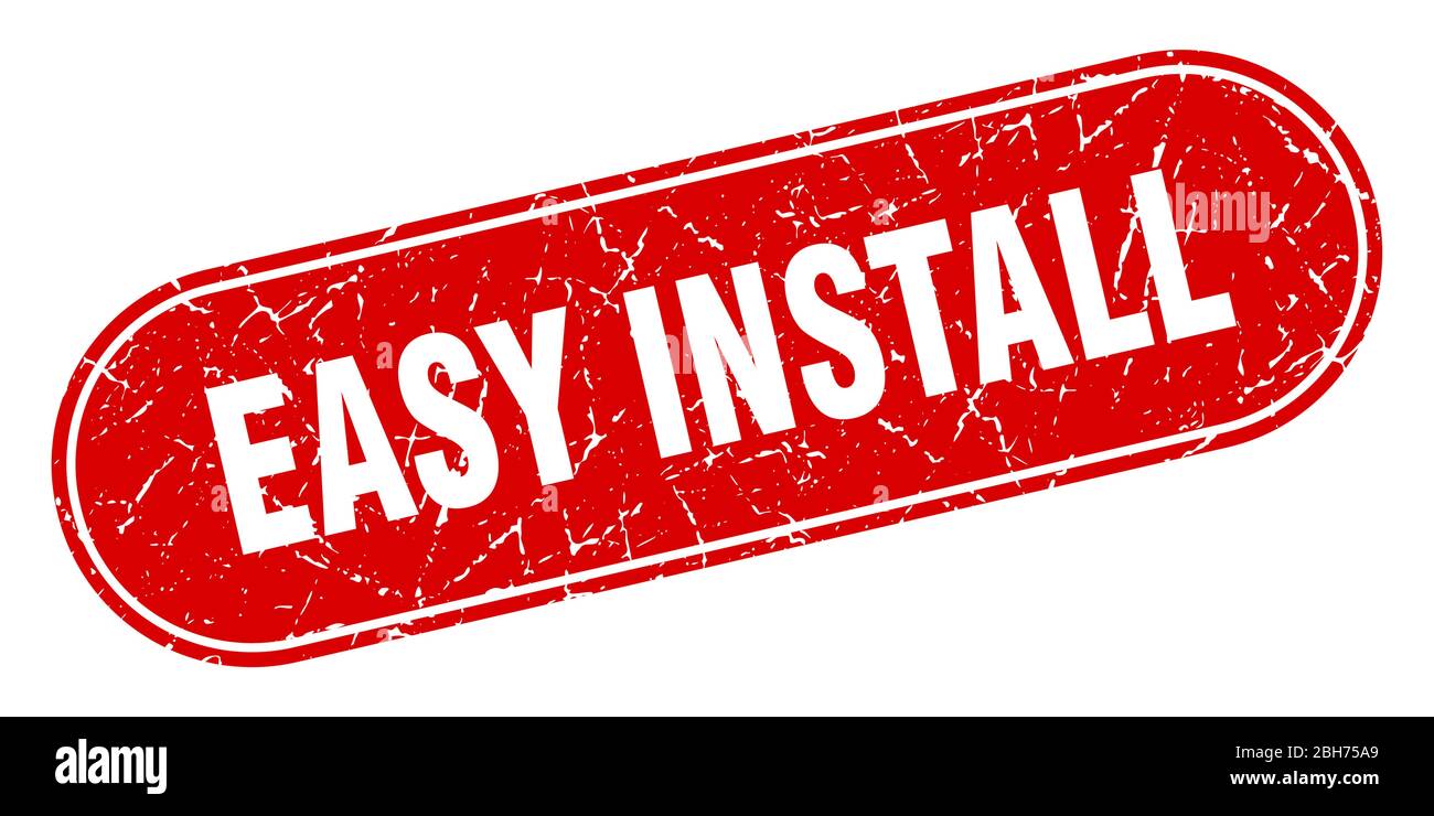 easy install sign. easy install grunge red stamp. Label Stock Vector ... easy install sign. easy install grunge red stamp. Label Stock Vector ...
