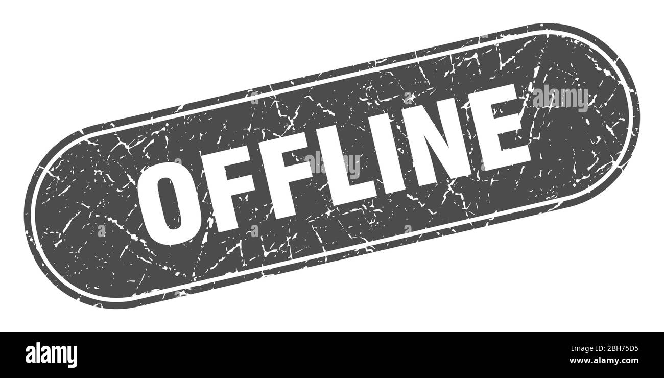 offline sign. offline grunge black stamp. Label Stock Vector Image ...