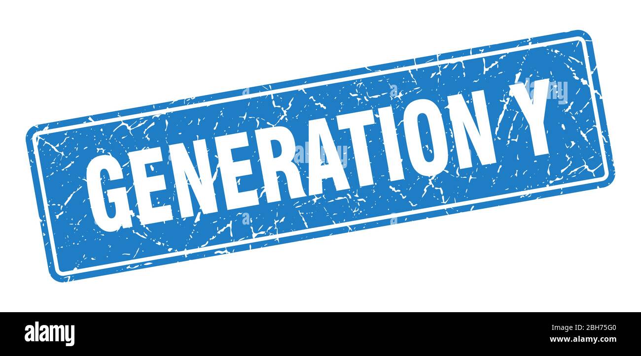generation y stamp. generation y vintage blue label. Sign Stock Vector ...