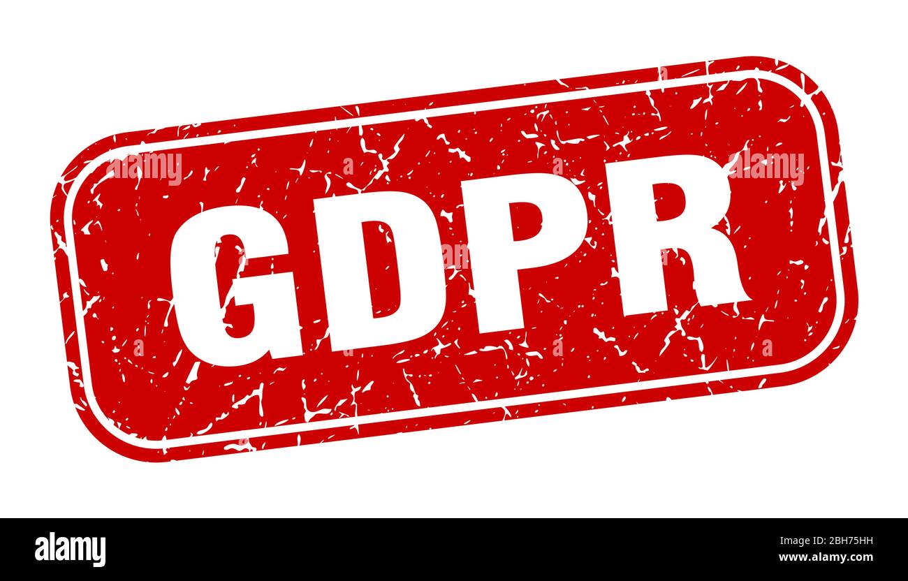 gdpr stamp. gdpr square grungy red sign Stock Vector Image & Art - Alamy