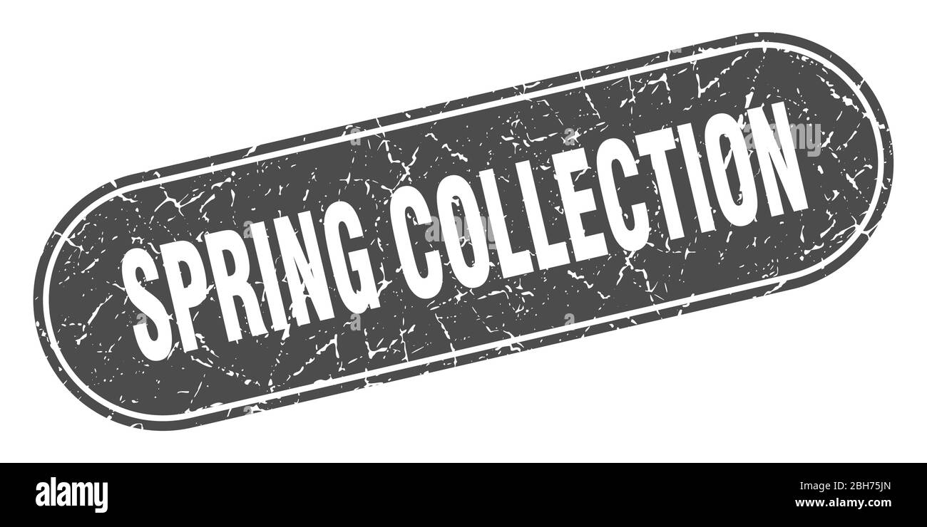 spring collection sign. spring collection grunge black stamp. Label ...