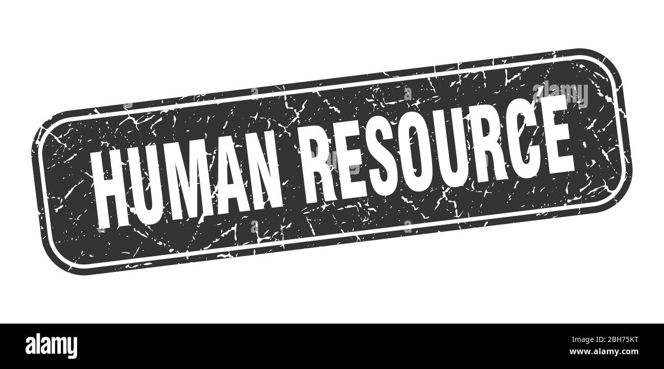 human resource stamp. human resource square grungy black sign Stock ...
