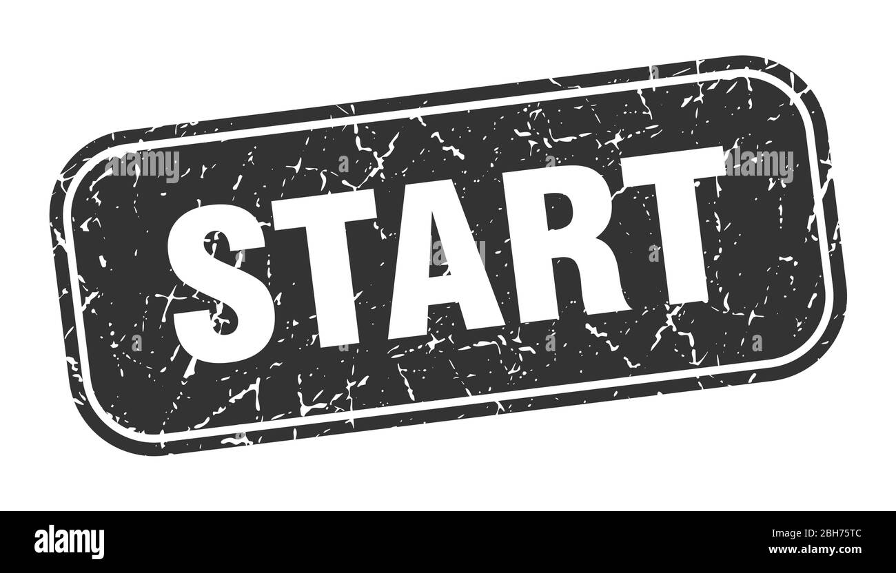 start stamp. start square grungy black sign Stock Vector Image & Art ...