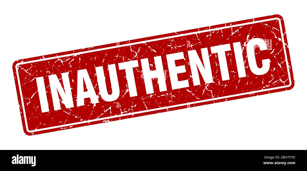 inauthentic stamp. inauthentic vintage red label. Sign Stock Vector ...