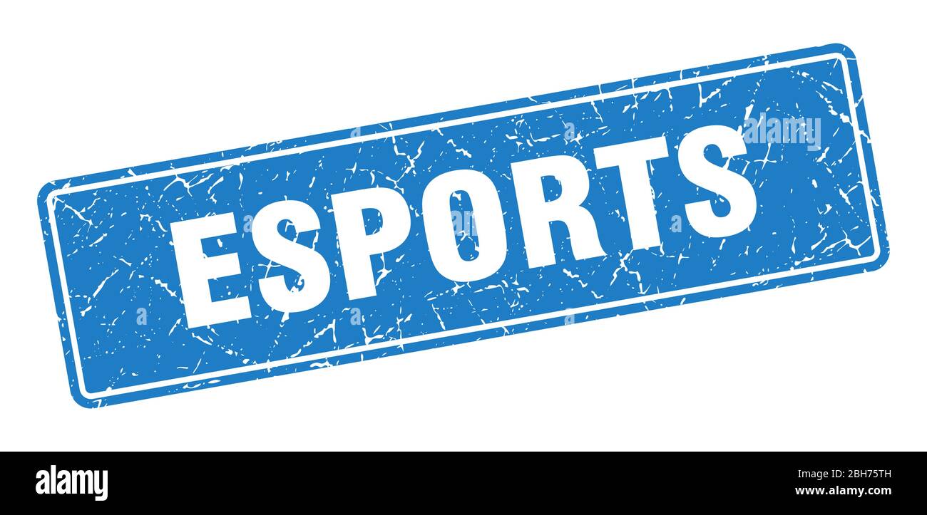 esports stamp. esports vintage blue label. Sign Stock Vector Image ...