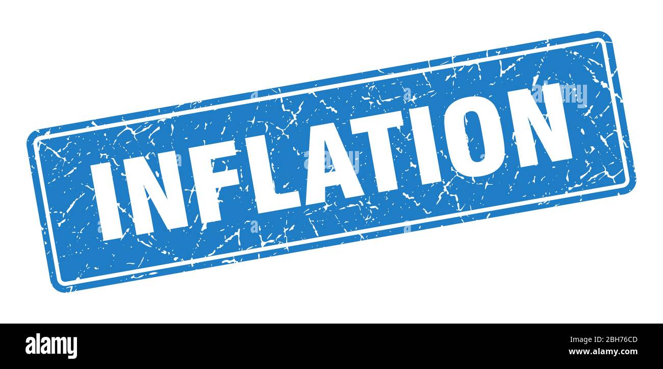 inflation stamp. inflation vintage blue label. Sign Stock Vector Image ...