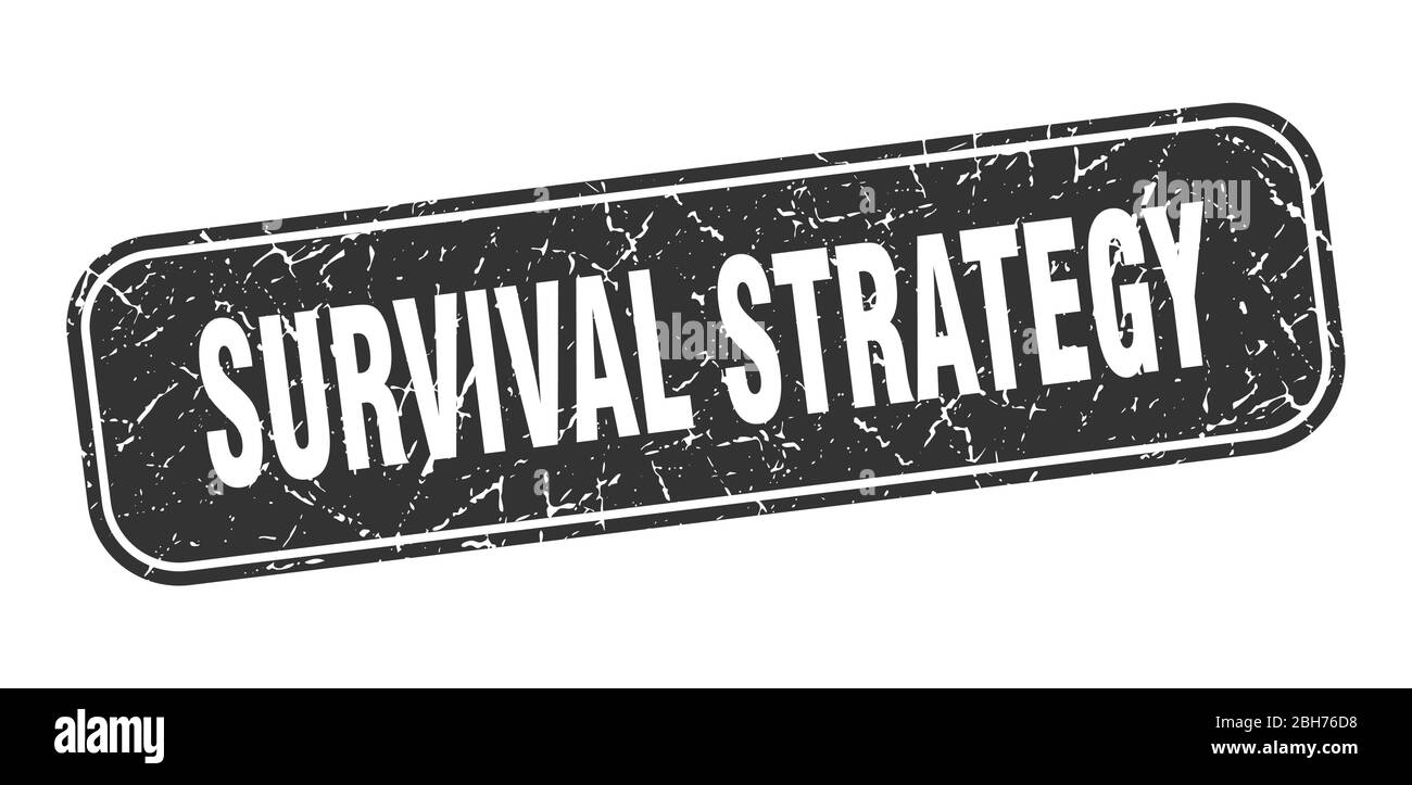 survival strategy stamp. survival strategy square grungy black sign ...