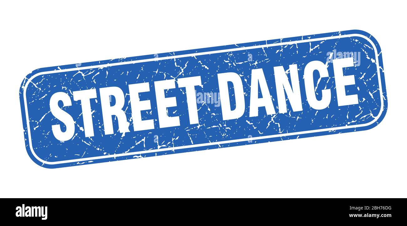 street dance stamp. street dance square grungy blue sign Stock Vector ...