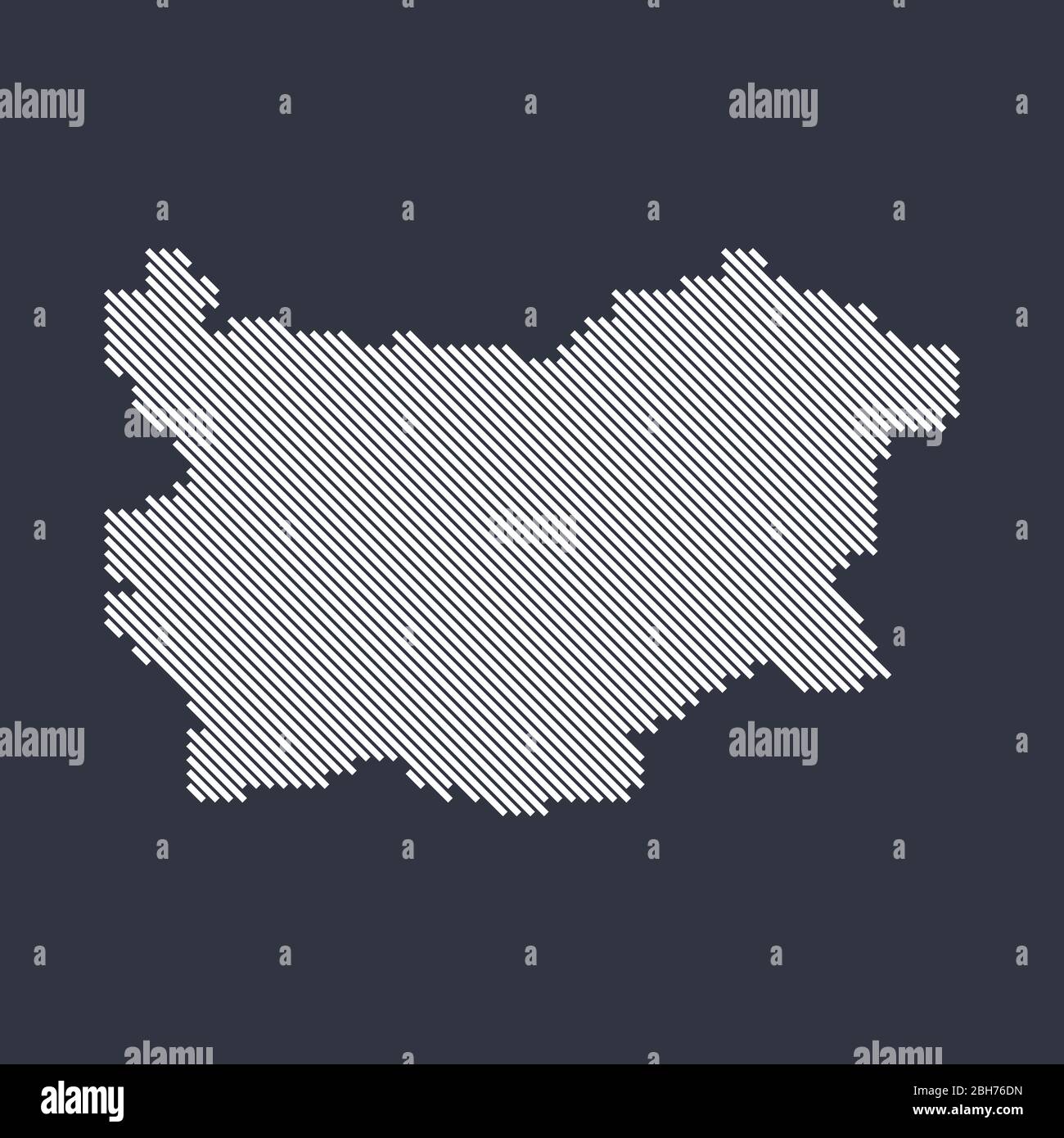 Stylized simple diagonal line map of Bulgaria Stock Vector Image & Art ...
