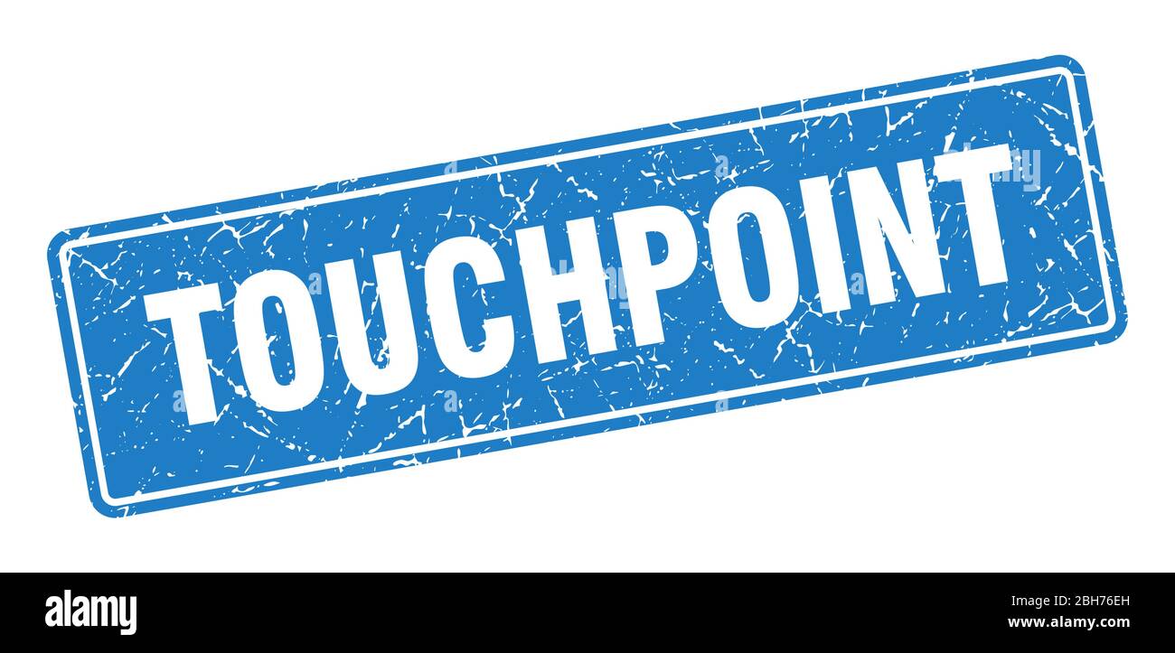 touchpoint stamp. touchpoint vintage blue label. Sign Stock Vector Image & Art - Alamy