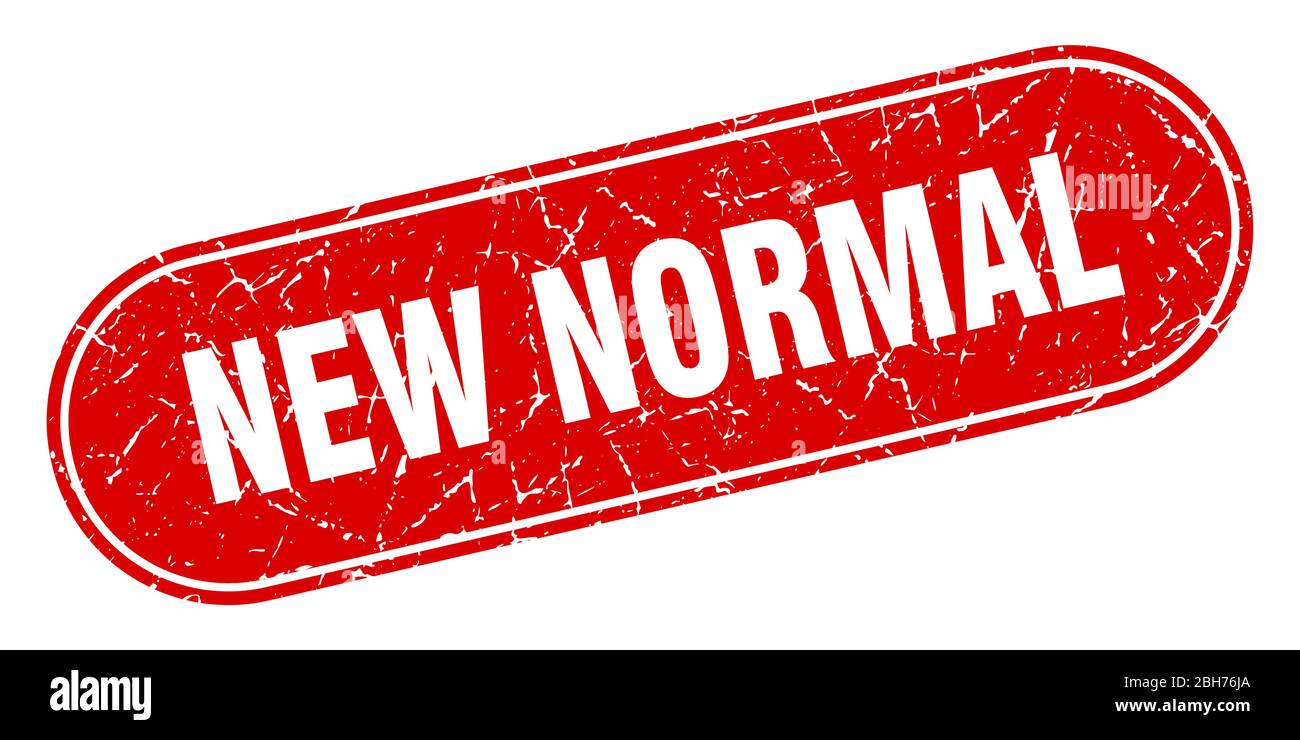 new normal sign. new normal grunge red stamp. Label Stock Vector Image ...
