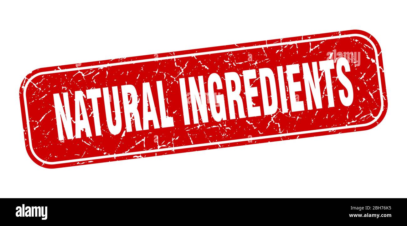 natural ingredients stamp. natural ingredients square grungy red sign ...