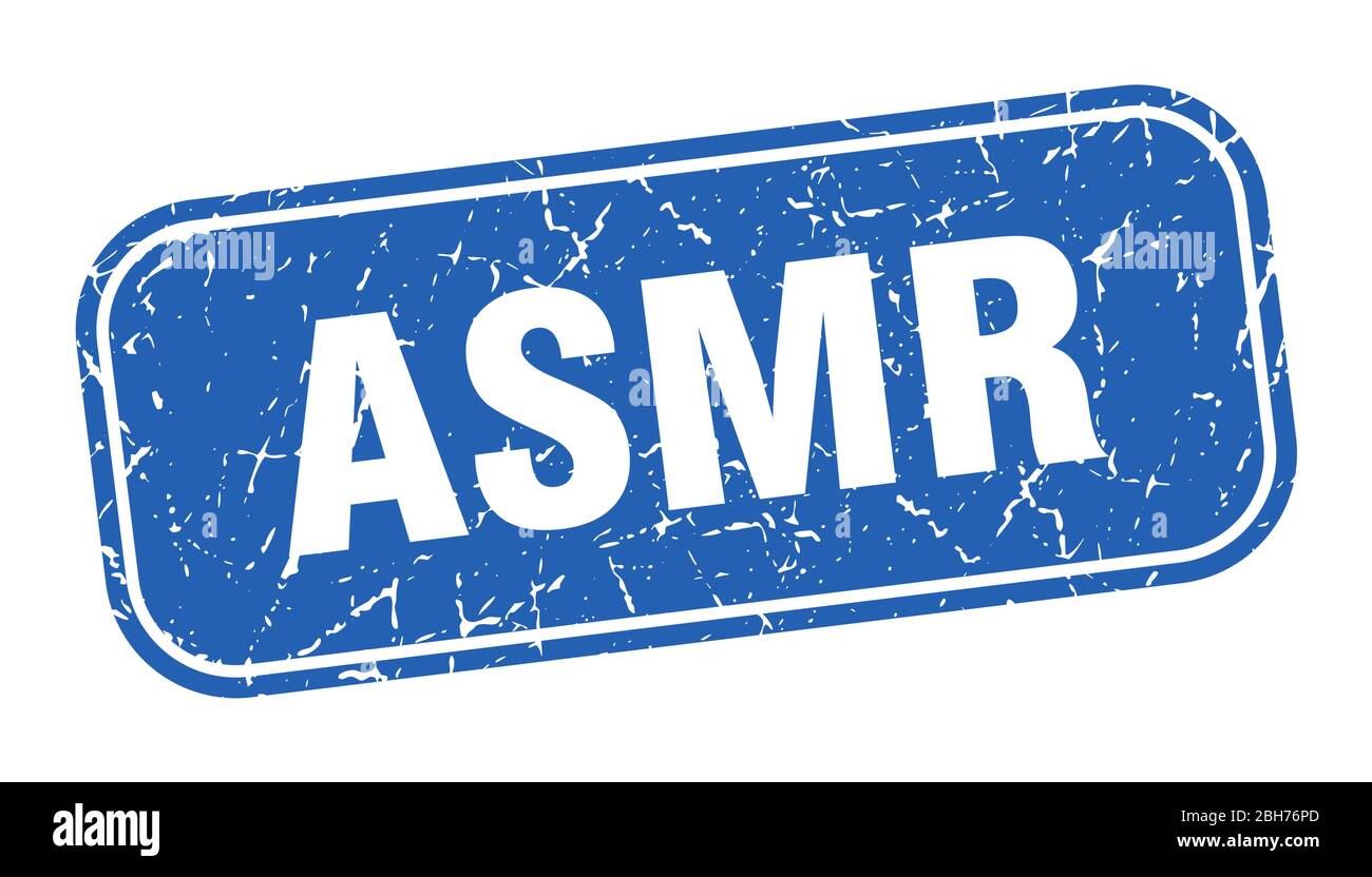 asmr stamp. asmr square grungy blue sign Stock Vector Image & Art - Alamy