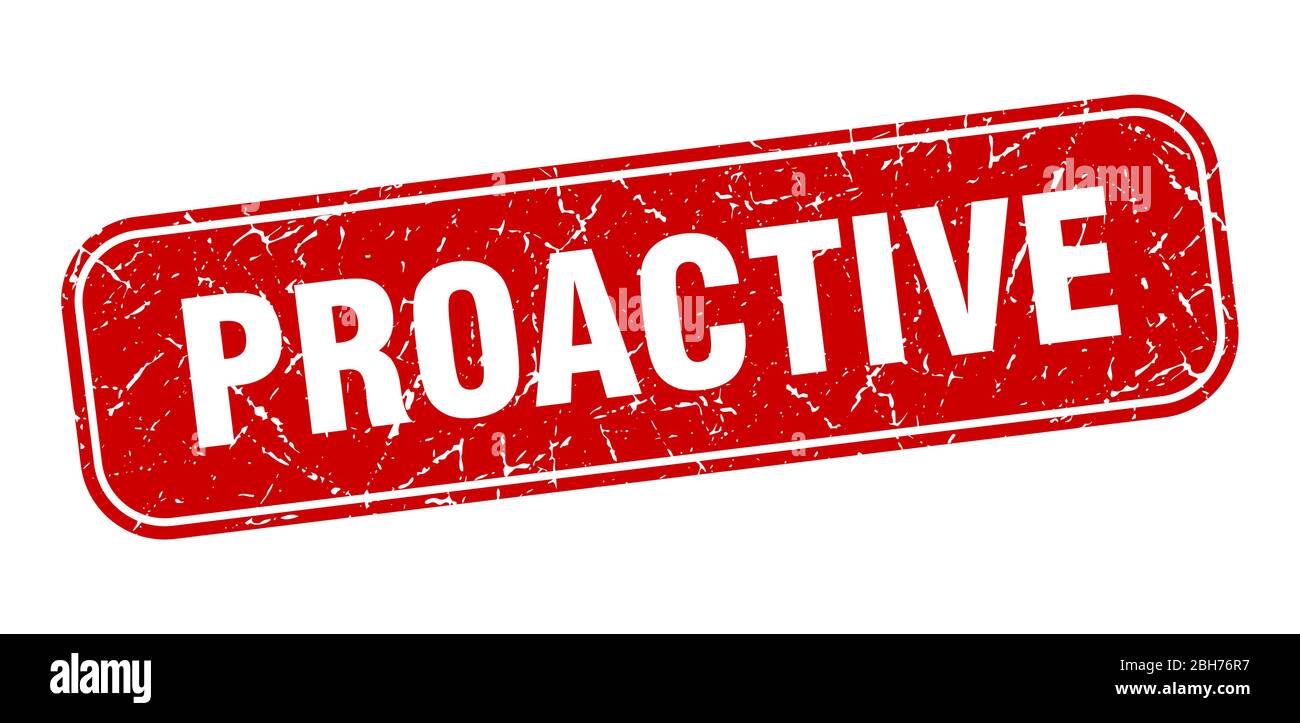 proactive stamp. proactive square grungy red sign Stock Vector Image ...