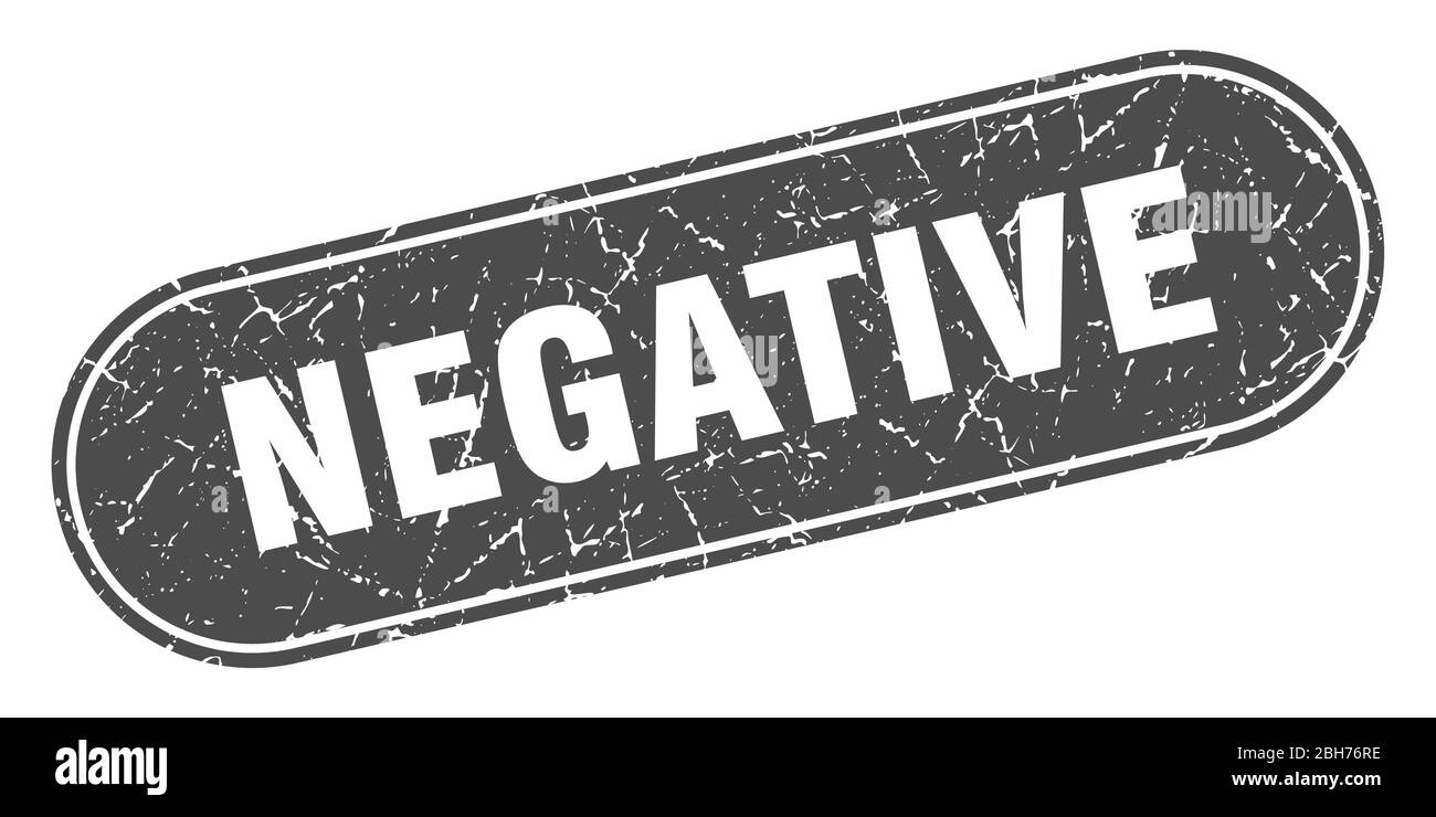 negative sign. negative grunge black stamp. Label Stock Vector Image ...