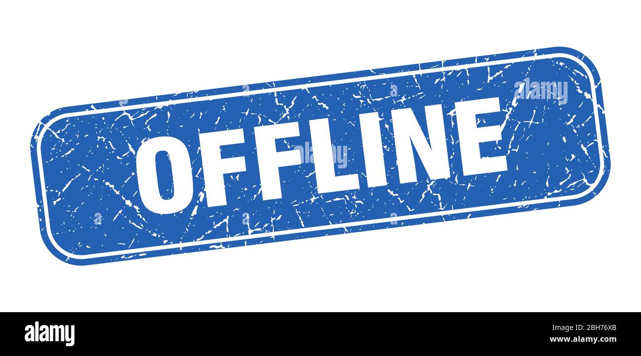offline stamp. offline square grungy blue sign Stock Vector Image & Art ...