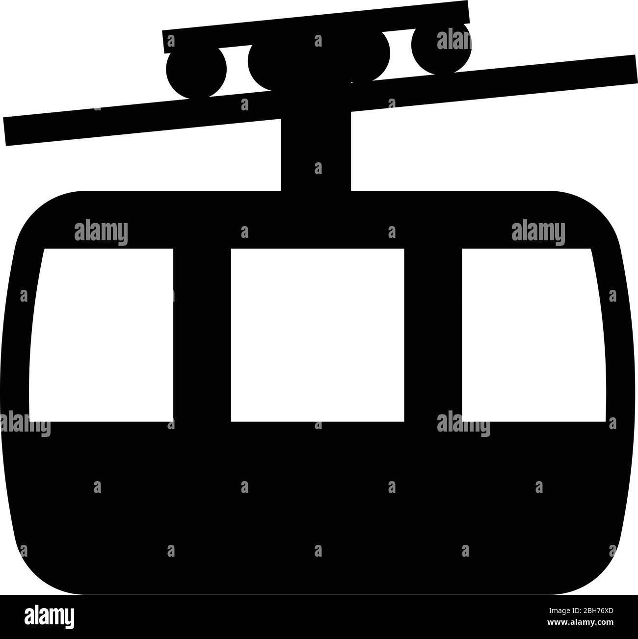 Funicular air way cable car Ski lift Mountain resort Aerial ...