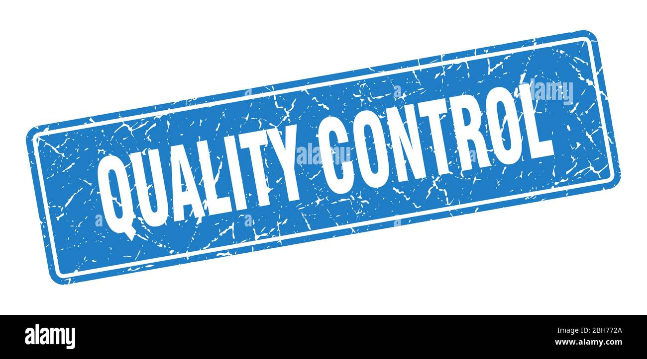 quality control stamp. quality control vintage blue label. Sign Stock ...